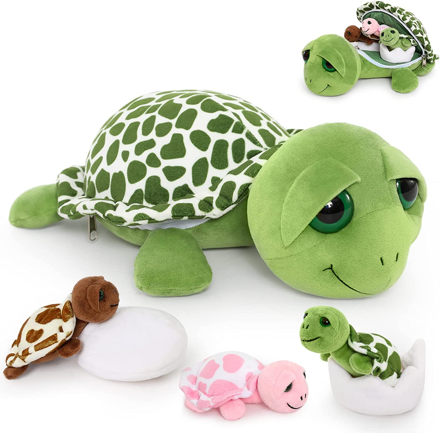 Aurora - Small Green Squishiverse - Squishy Hugs 9" Sea Turtle ...
