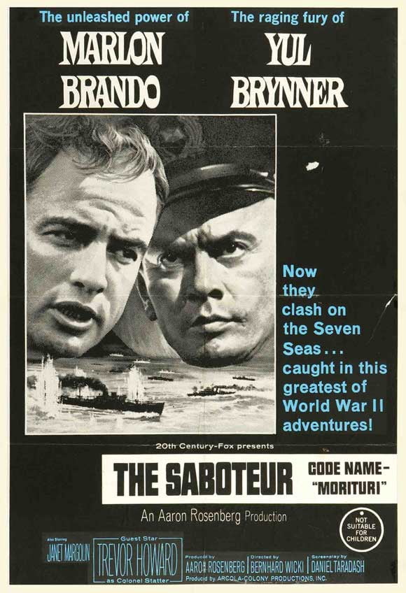 Morituri - movie POSTER (Style A) (27" x 40") (1965) - Walmart.com