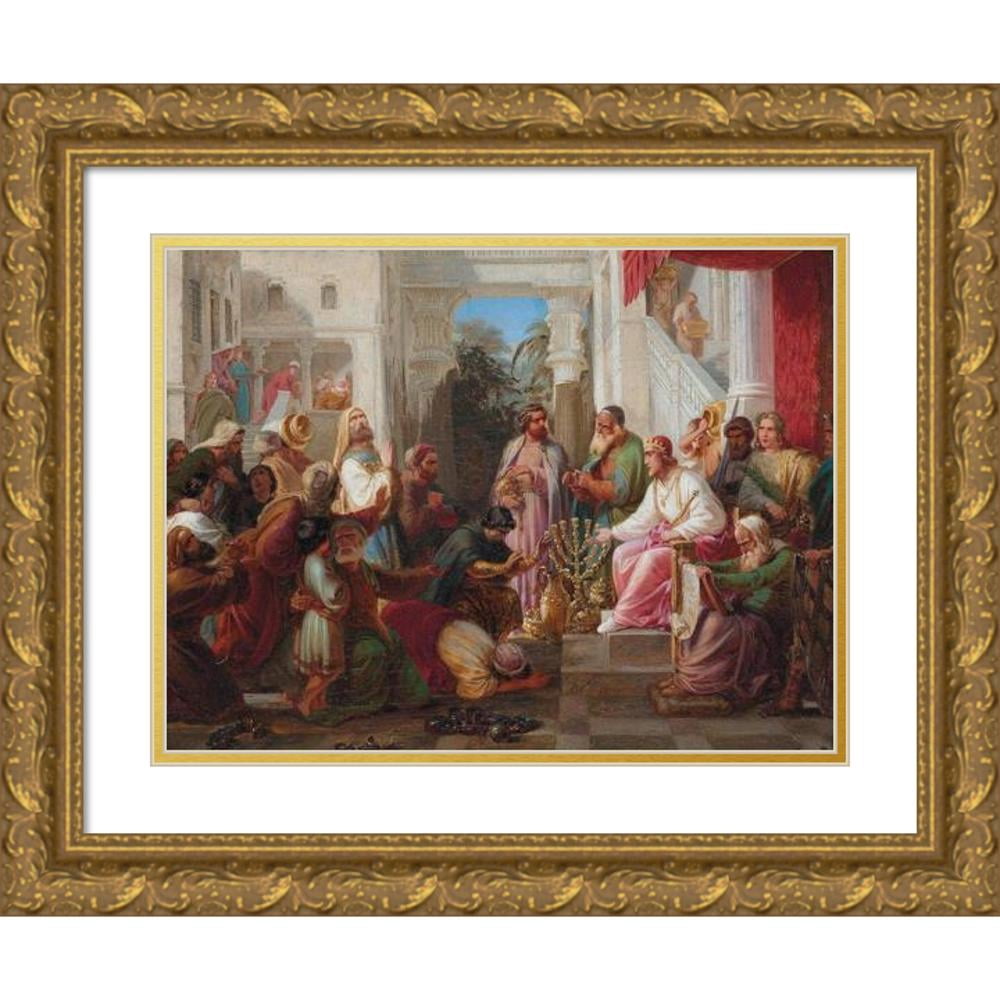 Moritz Daniel Oppenheim 14x11 Gold Ornate Wood Frame and Double Matted ...