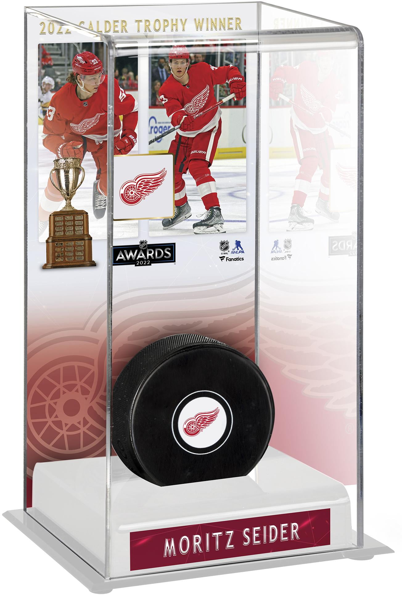 Moritz Seider Detroit Red Wings Unsigned 2022 Calder Trophy Winner Tall ...