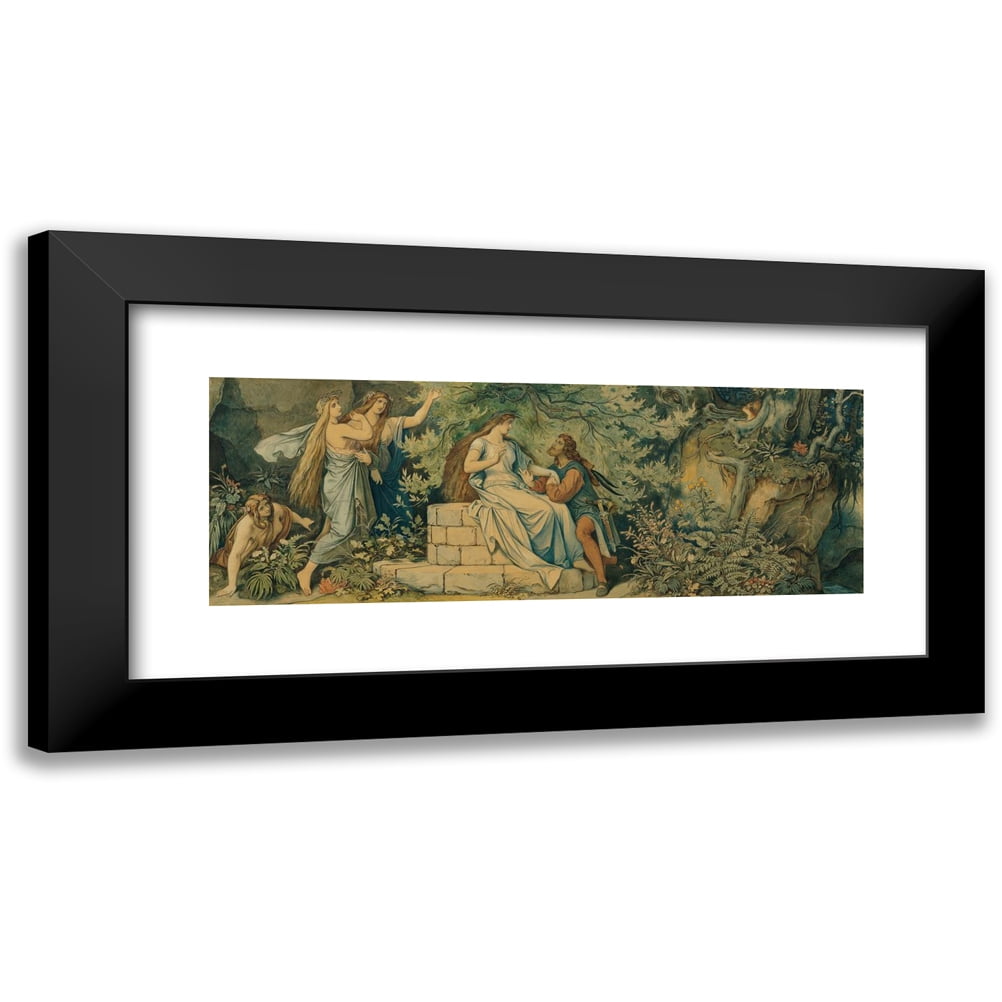 Moritz Von Schwind 14x8 Black Modern Framed Museum Art Print Titled ...