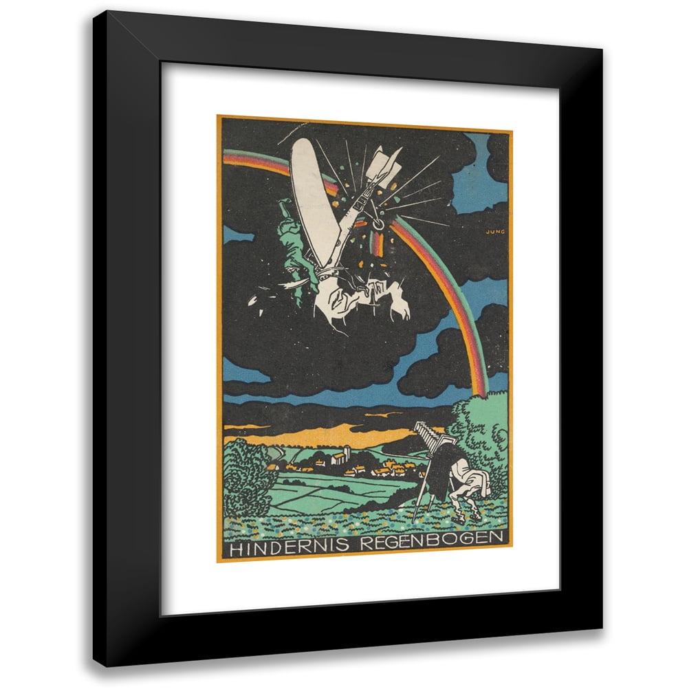 Moriz Jung 13x18 Black Modern Framed Museum Art Print Titled - Rainbow ...