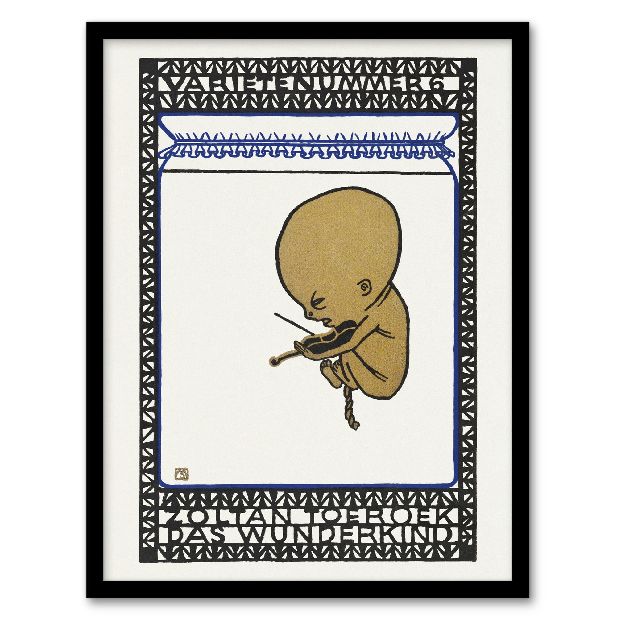 Moriz Jung Zoltan Toeroek Violin Child Prodigy Framed Wall Art Picture ...