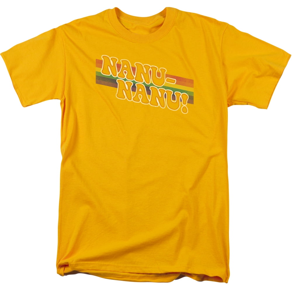 Mork & Mindy Men's Nanu Rainbow T-shirt X-Large Gold - Walmart.com
