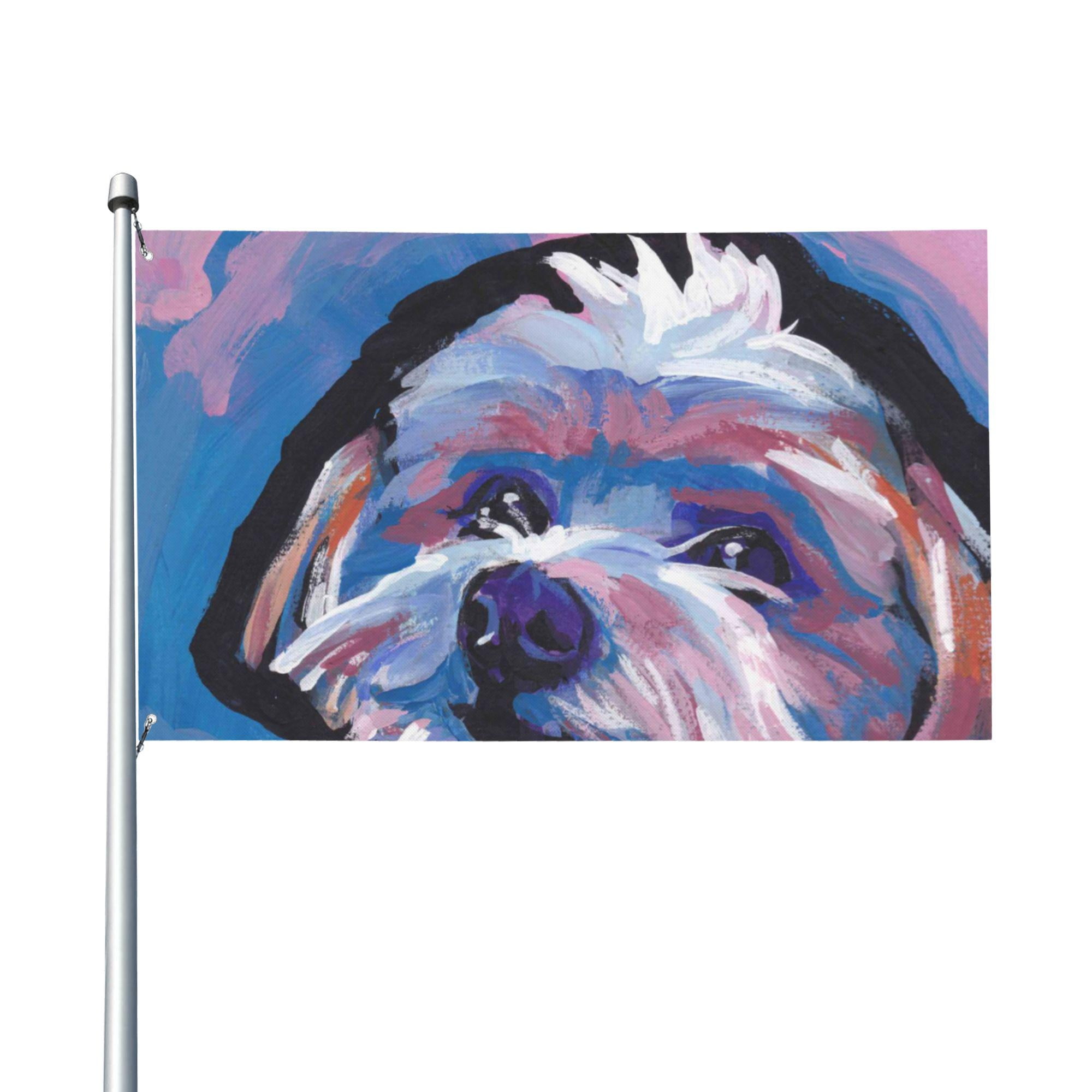 Morkie Maltese Yorkie Dog Flag Outdoor Garden Flag Breeze Flag Home ...