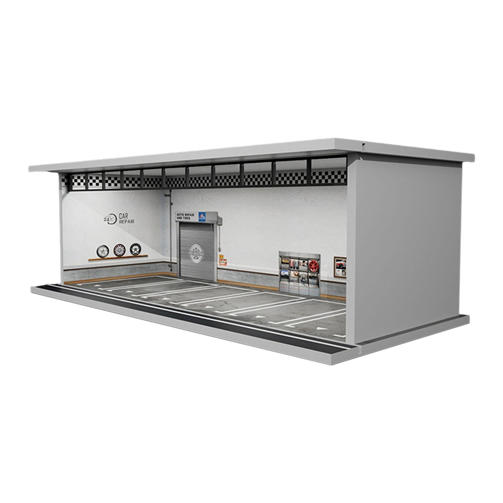 Mornei 1:64 Garage Display Case Layout Collectible Display Showcase ...