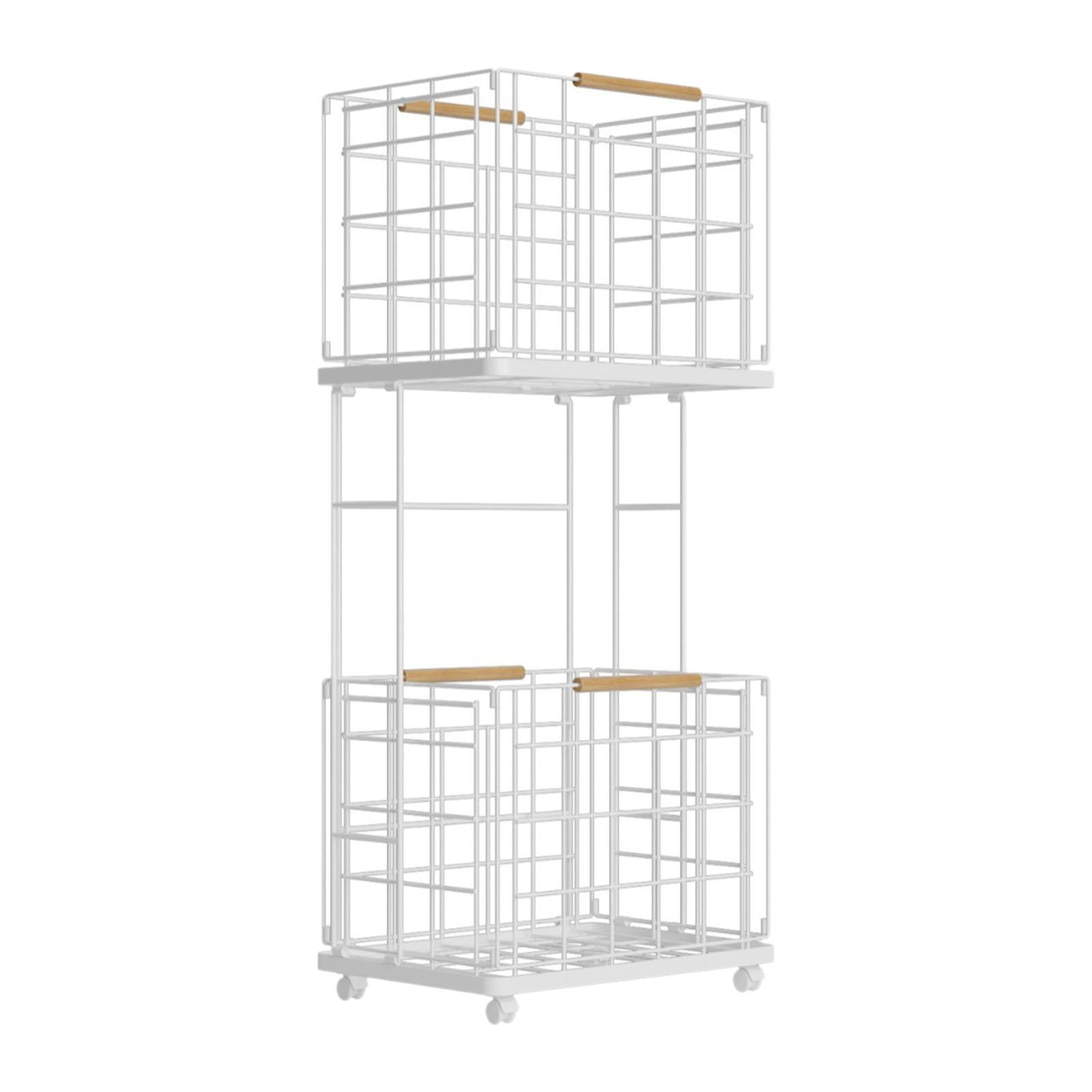 Mornei 2 Tier Laundry Cart Laundry Clothes Basket Organization Mobile ...