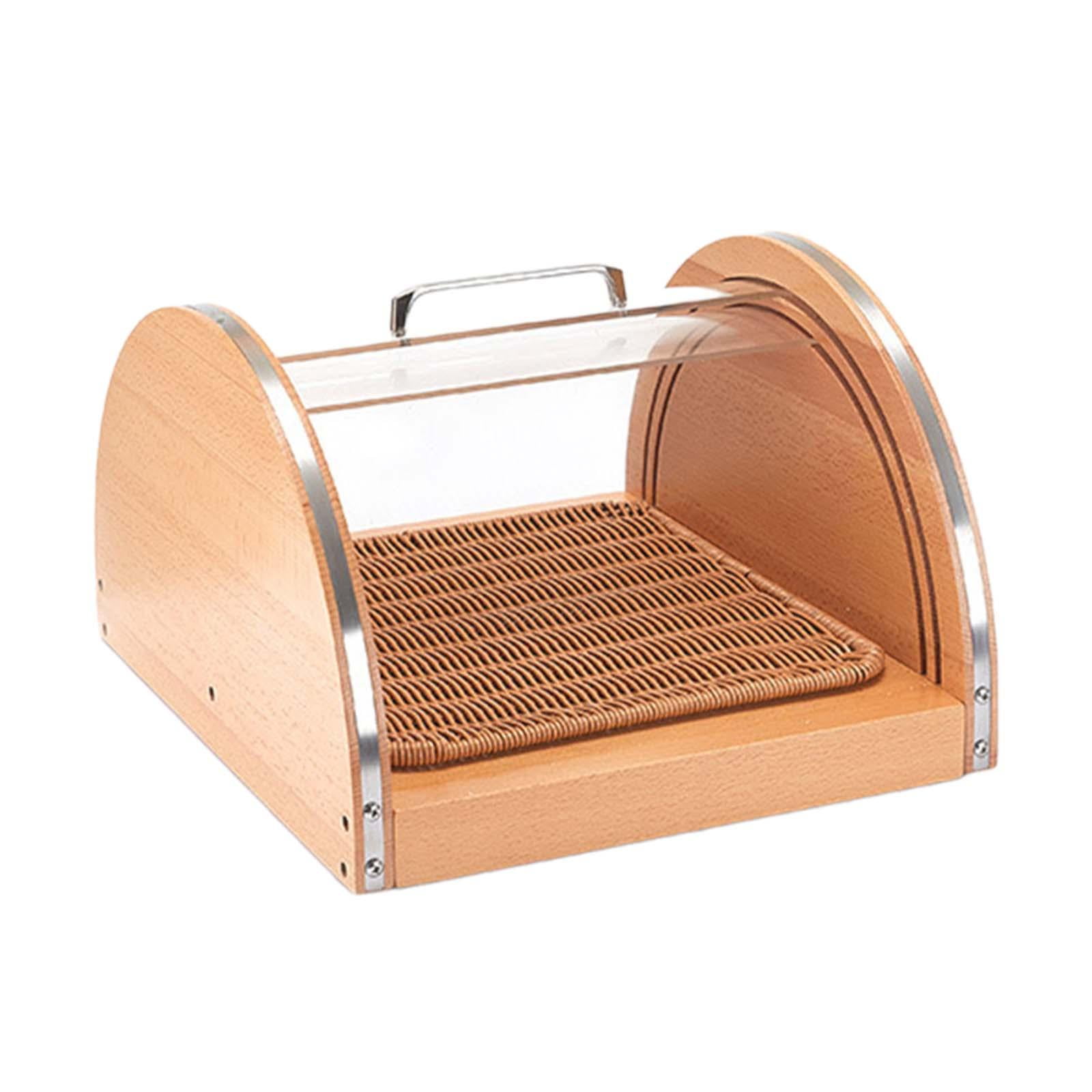 Mornei Bread Display Cabinet Bread Container Buffet Dust Tray Bread Bin ...