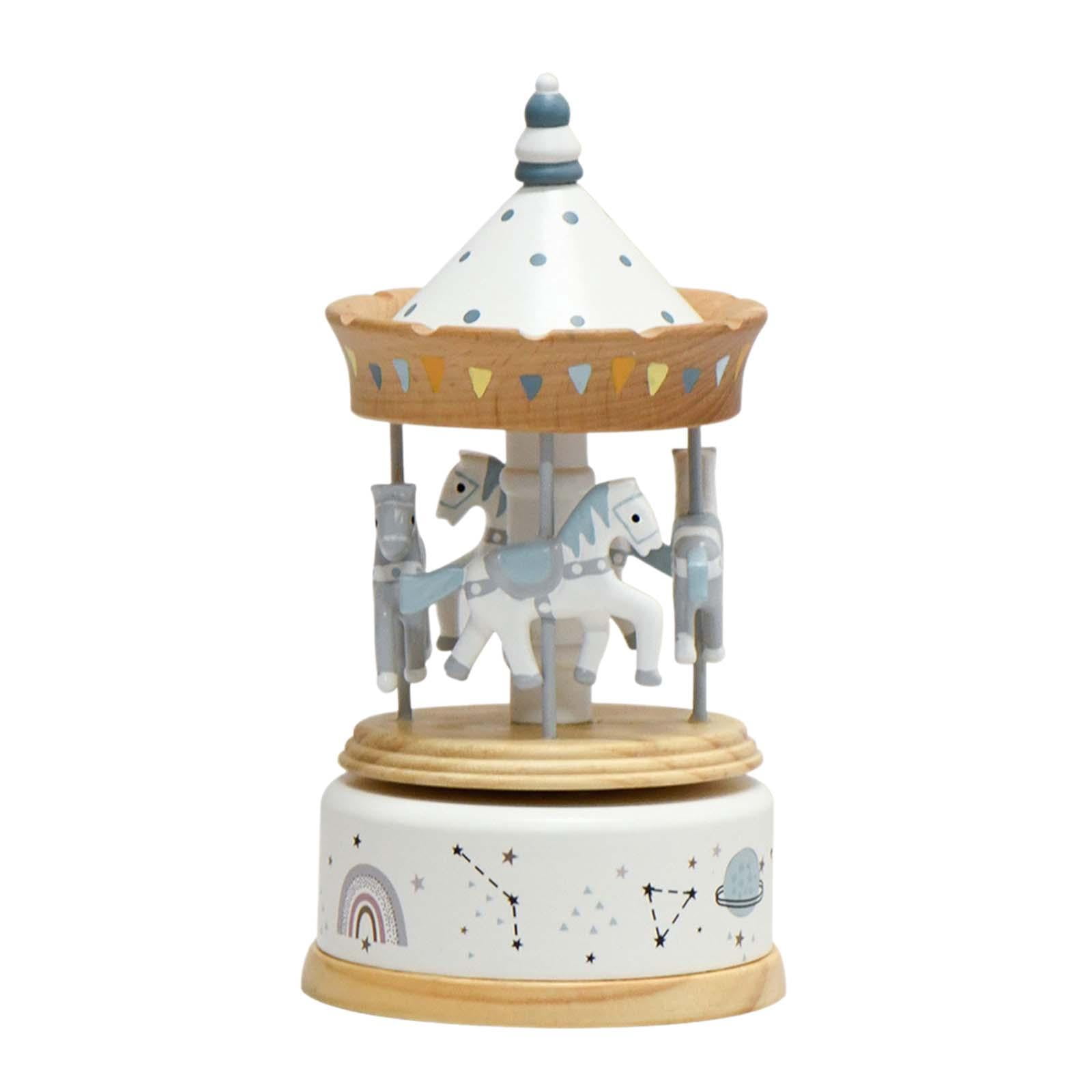 Mornei Music Box Carousel Horse Music Box Collectible Rotating Baby ...