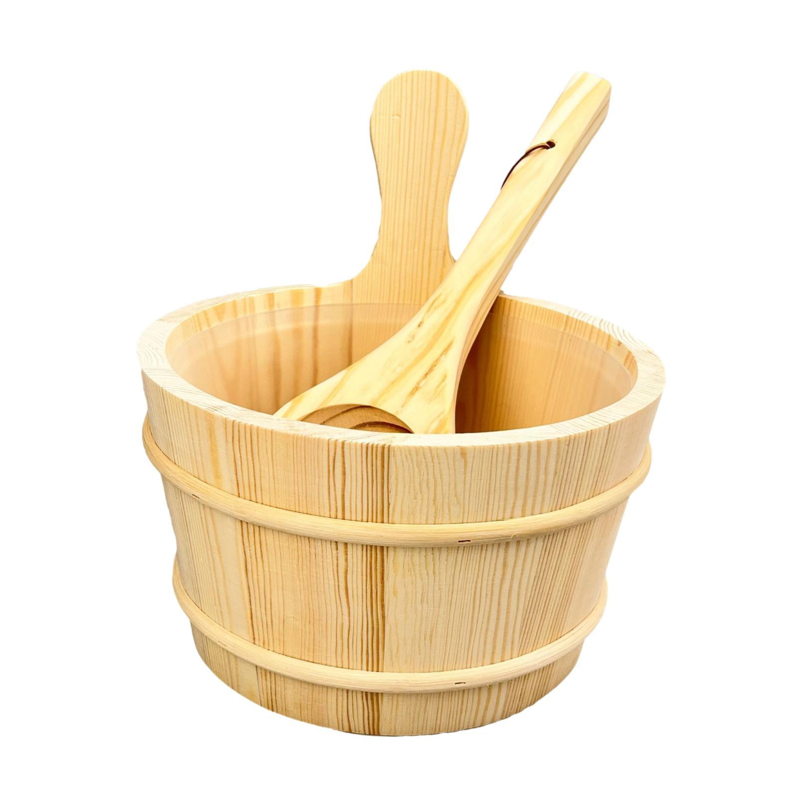 Mornei Sauna Bucket and Ladle Sauna Pail Set Premium Versatile Bath ...