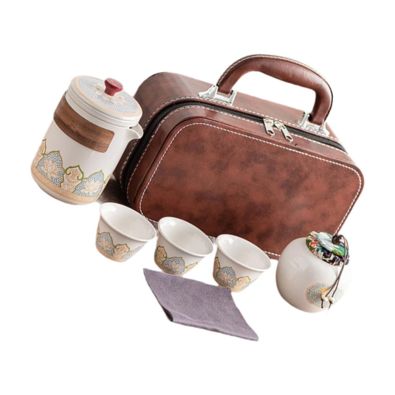 Mornei Travel Tea Set Chinese Kungfu Tea Set Teaware Unique Porcelain ...