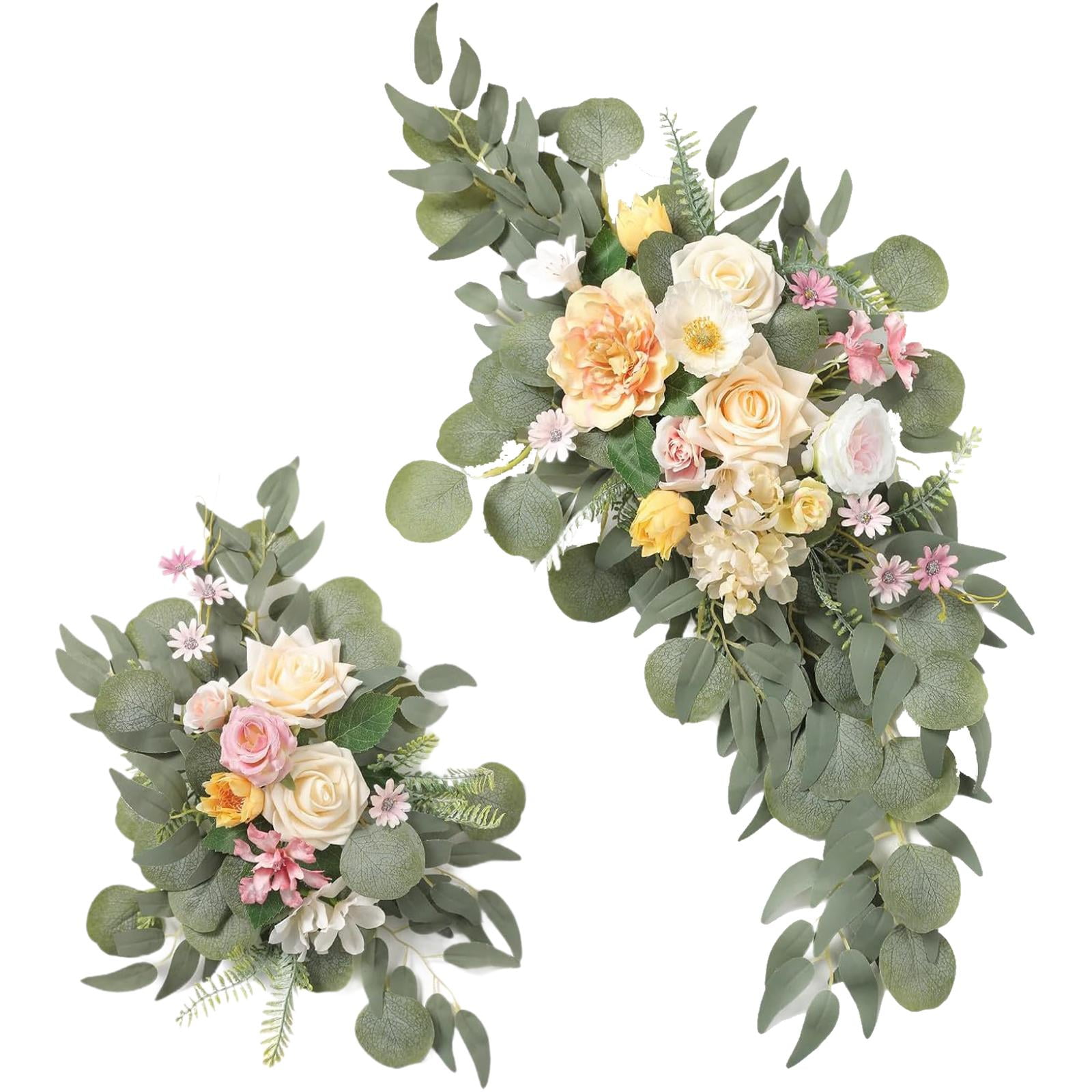 Mornei Wedding Arch Flowers Artificial Flowers Swag Arch Fake ...