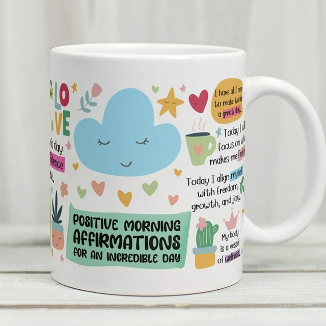 Morning Affirmations Mug, Positive Affirmations Mug, Morning Mindset ...