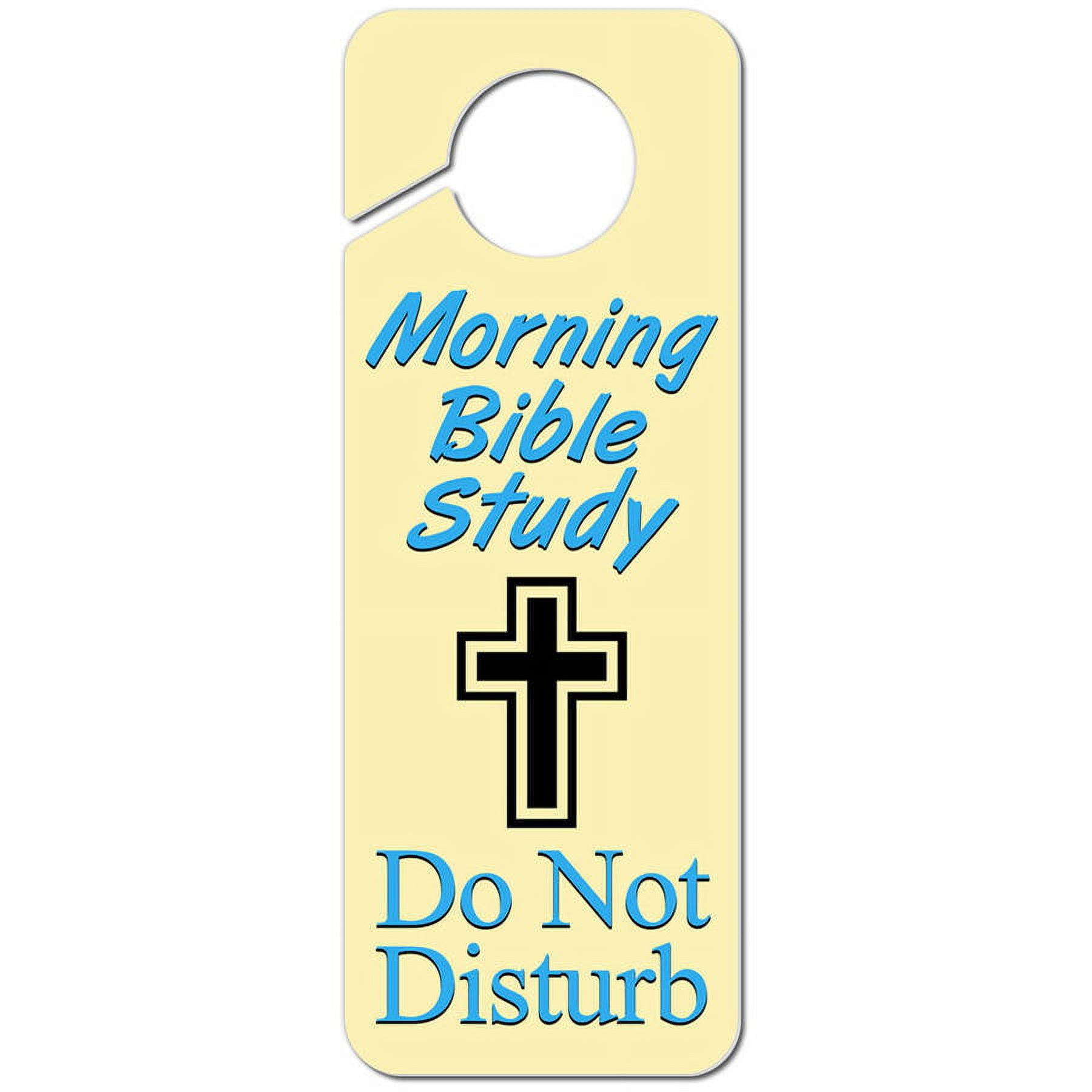 Morning Bible Study Do Not Disturb Plastic Door Knob Hanger Sign ...