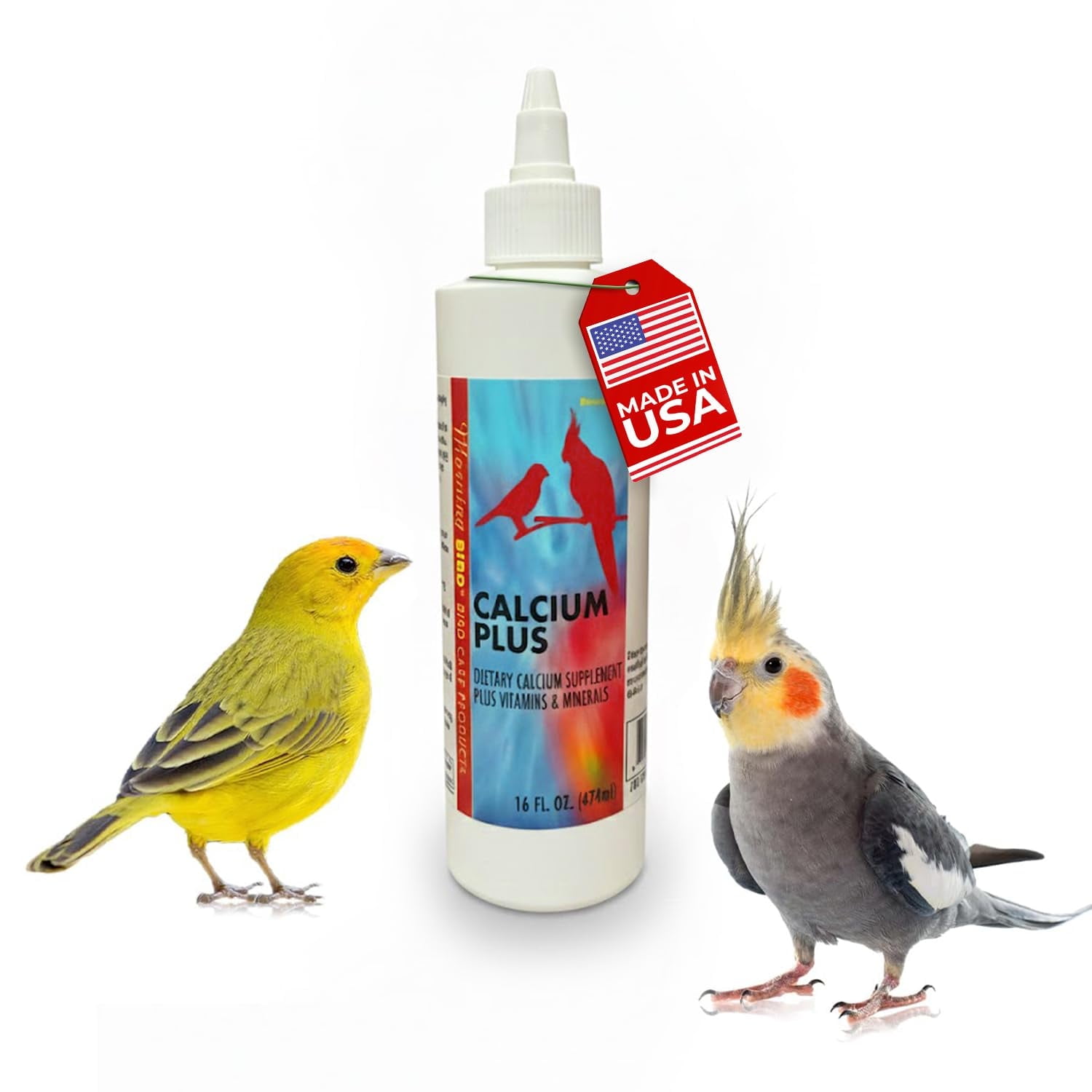 Morning Bird Calcium Plus Liquid for Birds 16 Fl Oz – Bird Vitamins for ...