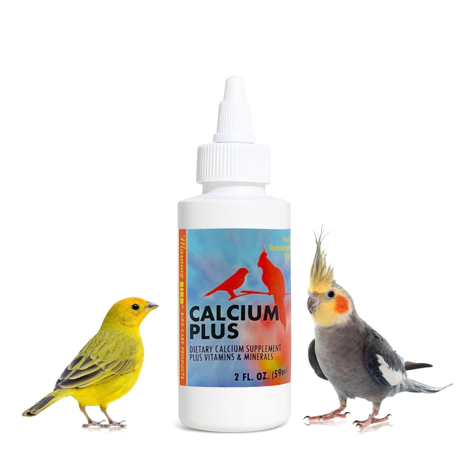 Morning Bird Calcium Plus Liquid Supplement for Birds - Liquid Calcium Formula with Magnesium ...