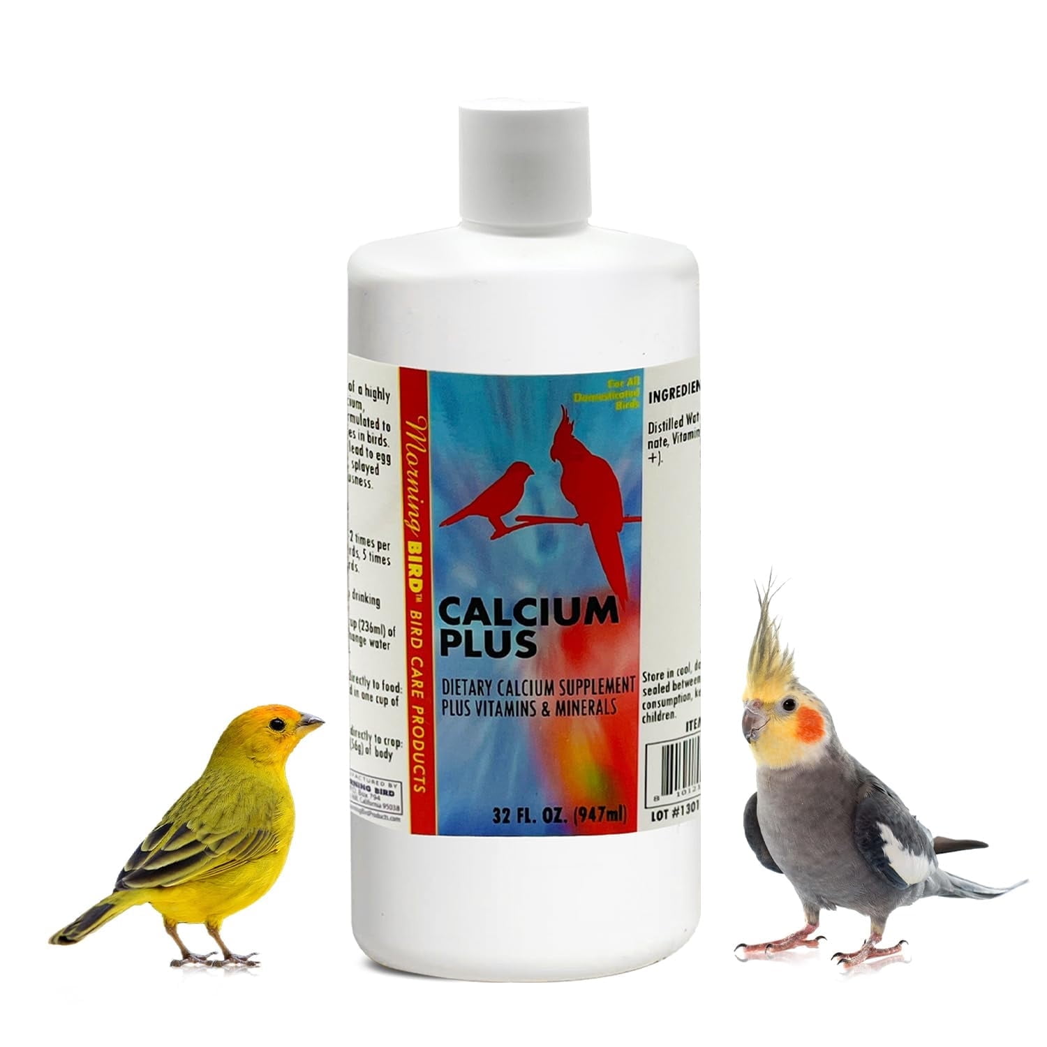 Morning Bird Calcium Plus Liquid Supplement for Birds 32 Fl Oz - Liquid ...