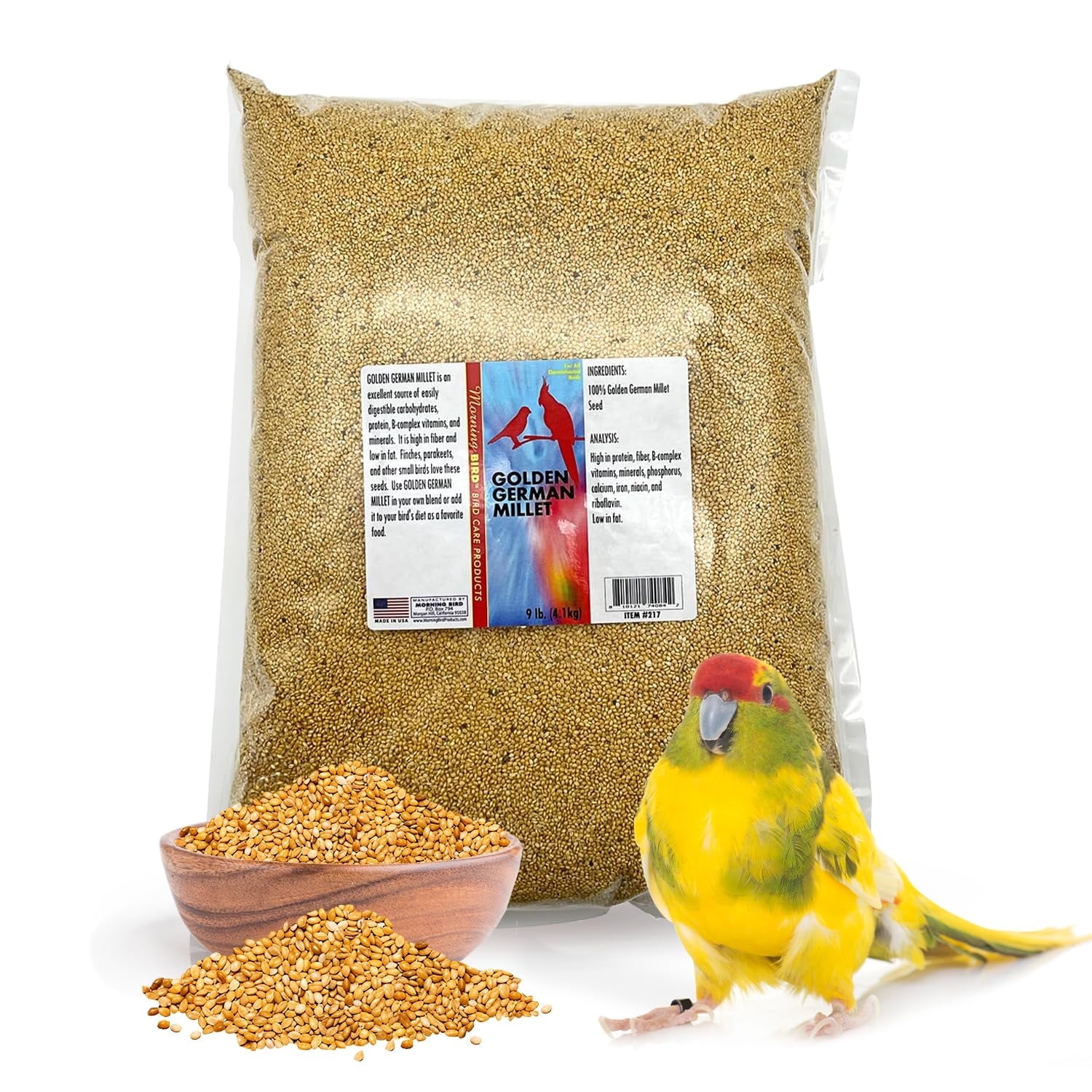 Morning Bird Golden German Millet 9 lbs – Bird Seed & Parakeet Food ...