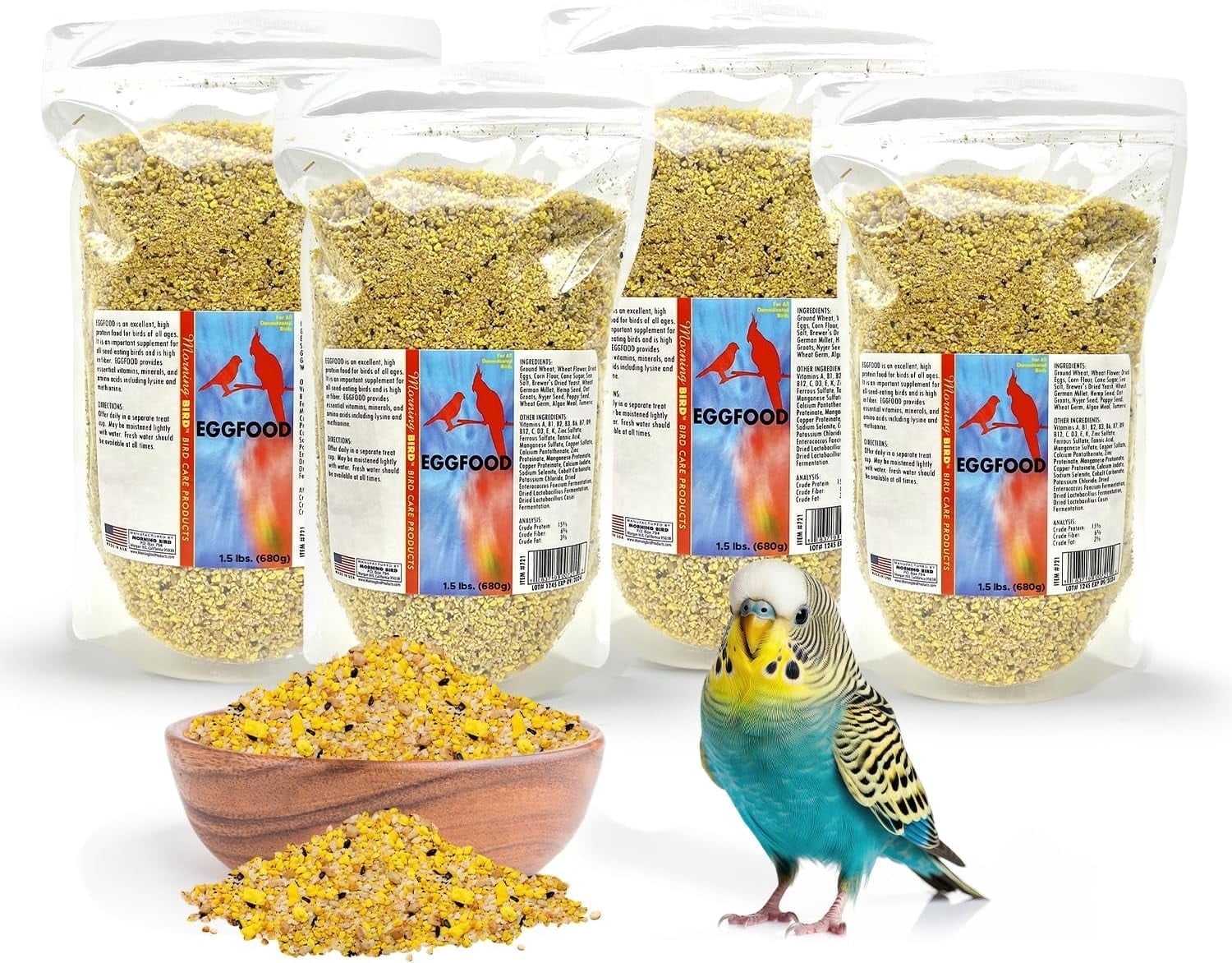 Morning Bird Miracle Meal 6 lbs (4 Pack 1.5 Each) – Soft Food for Birds ...