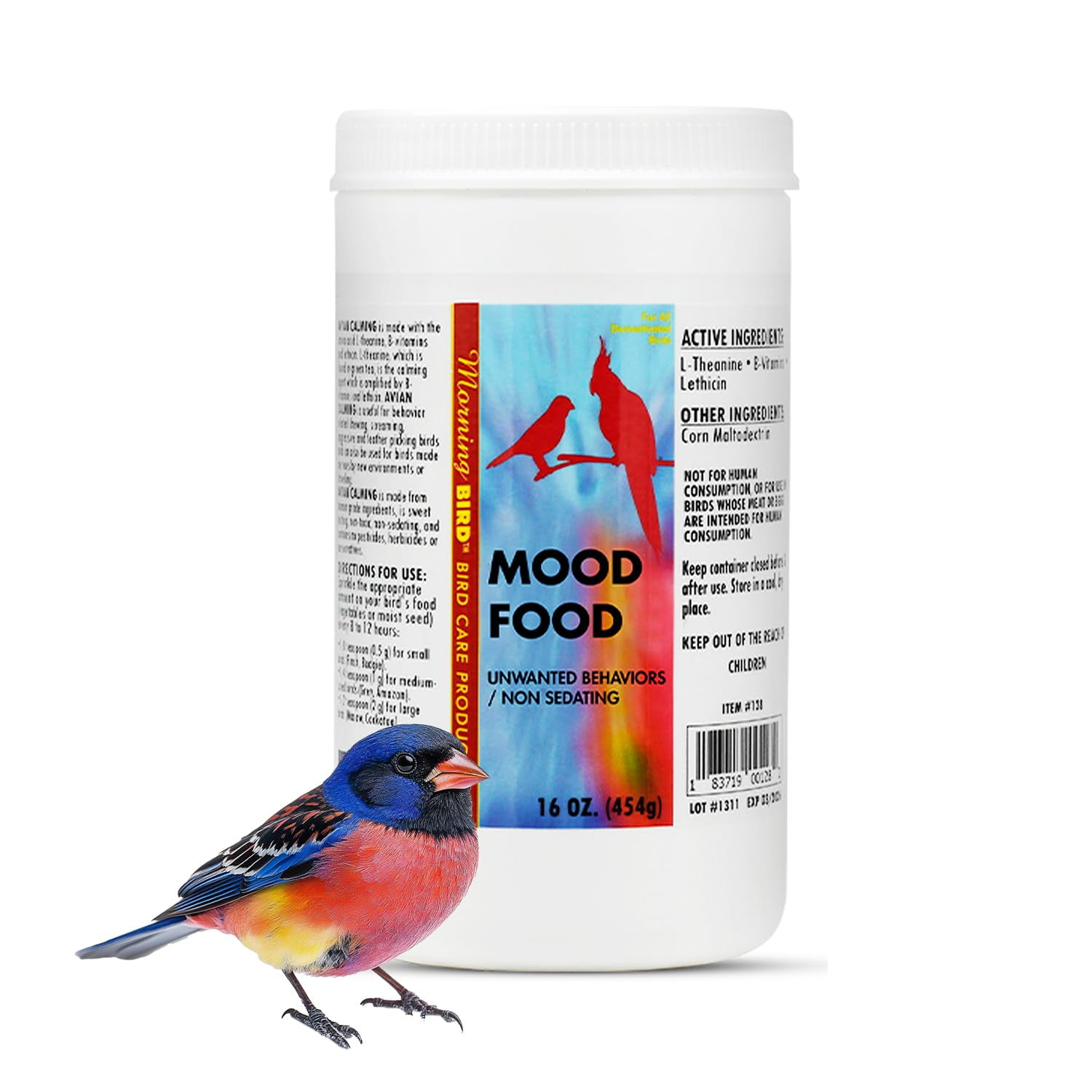 Morning Bird Mood Food (Avian Calming Formula) 16 oz , Non-Sedating ...