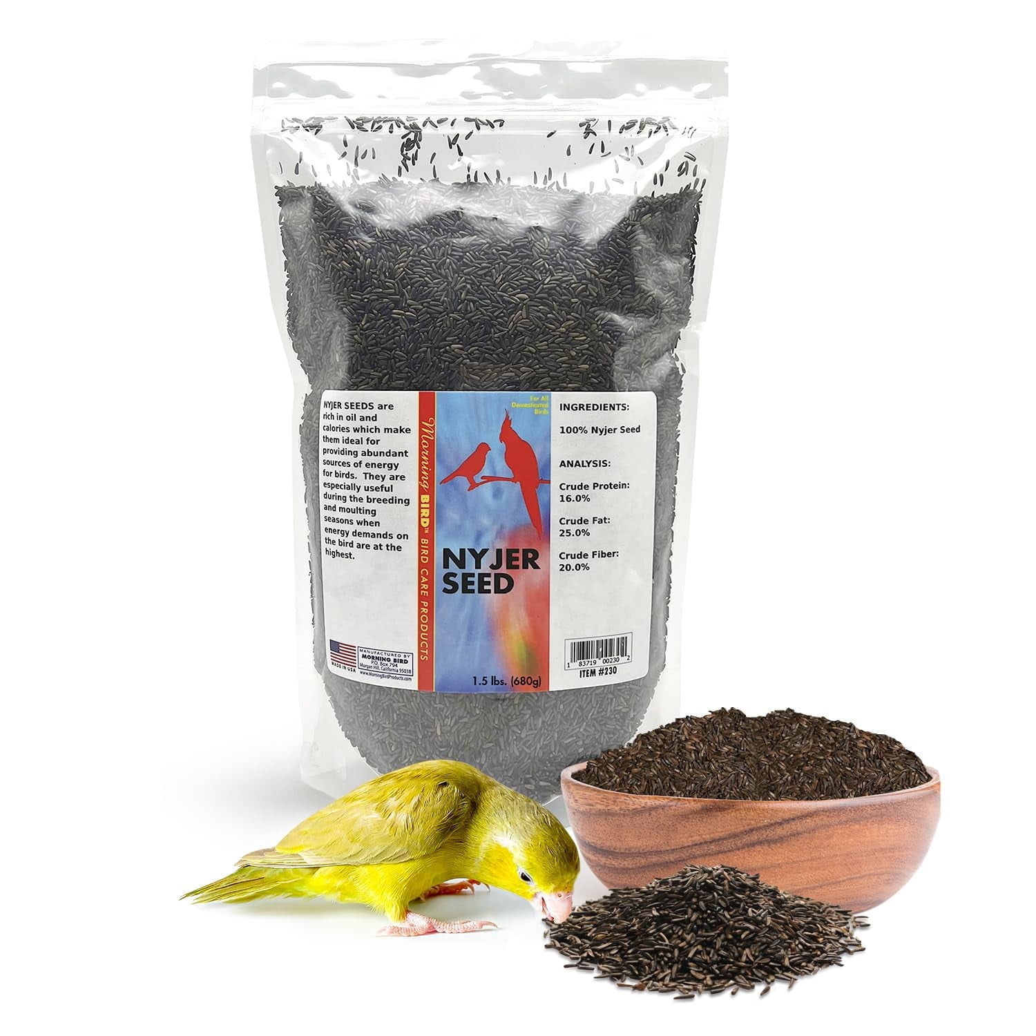 Morning Bird Nyjer Seed for Birds, High Energy Bird Food with Rich in ...