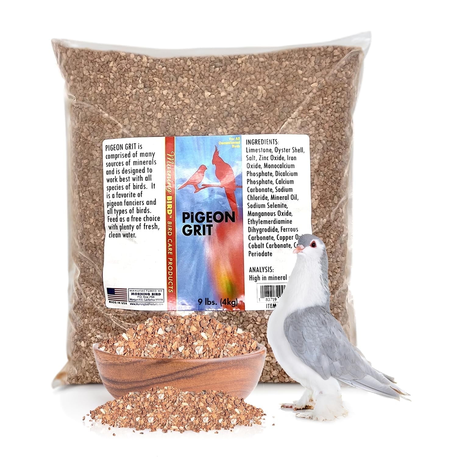 Morning Bird Pigeon Grit 9 lbs - Healthy & Nutritious Bird Food to ...