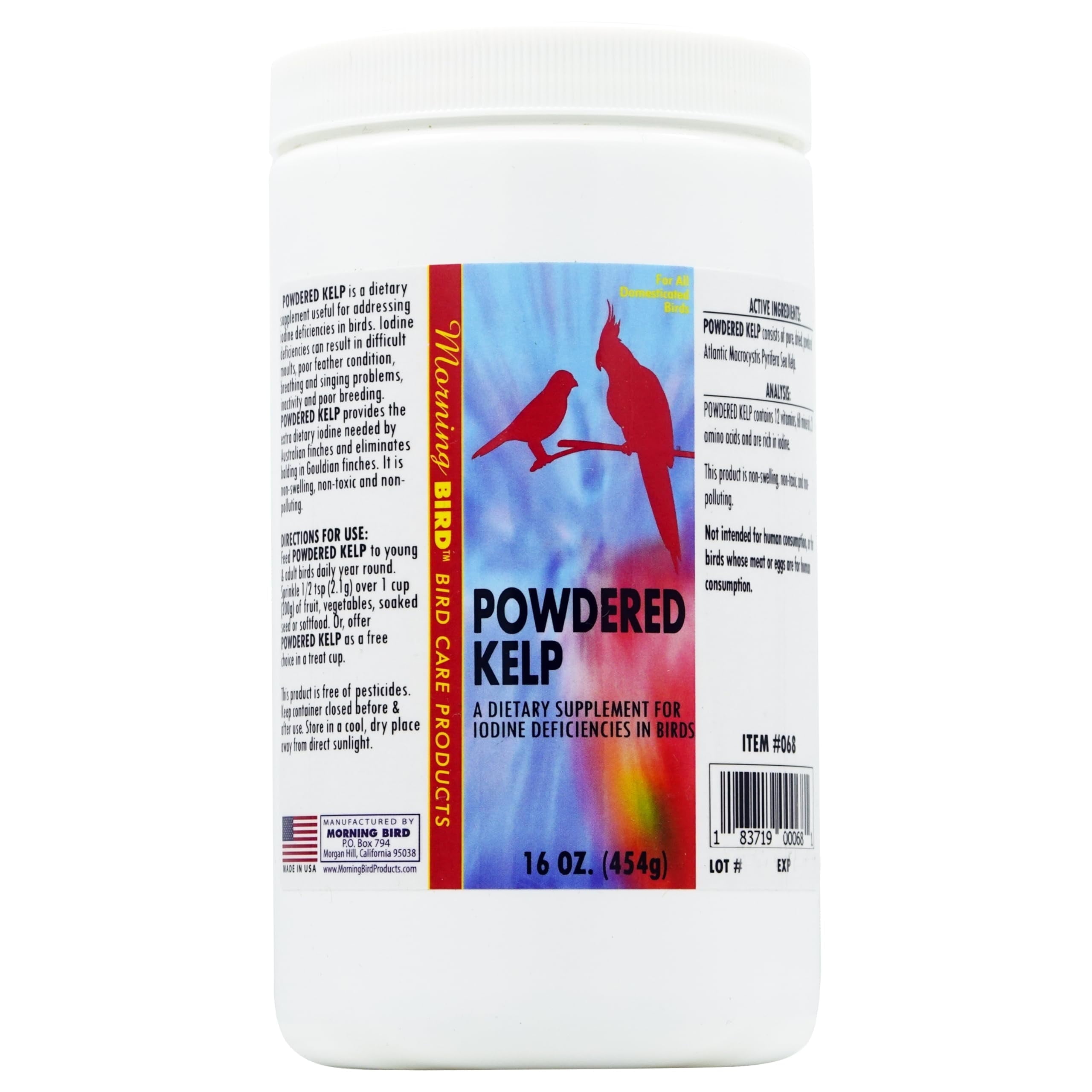 Morning Bird Powdered Kelp Birds Supplement, Iodine Dietary Supplement ...