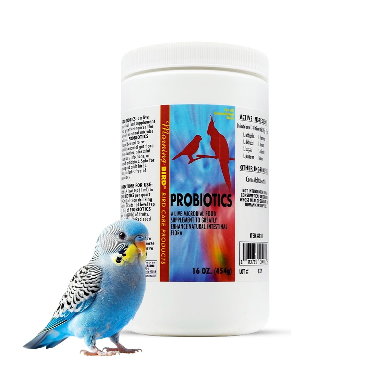Morning Bird Probiotics for Birds 16 Oz – Digestive Health Supplement ...