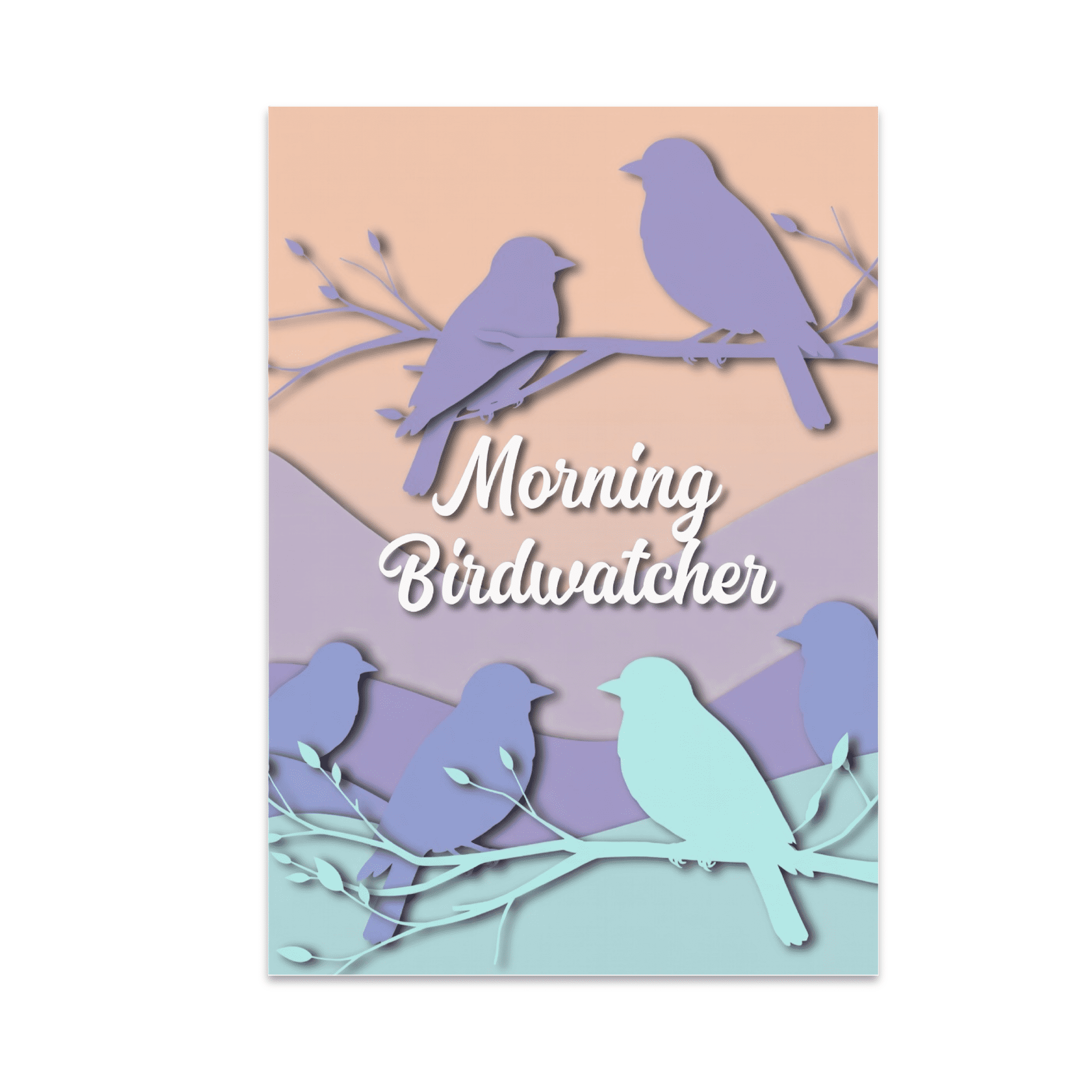 Morning Birdwatcher Nature Wall Art - Birdwatching Enthusiast - 13x19 ...