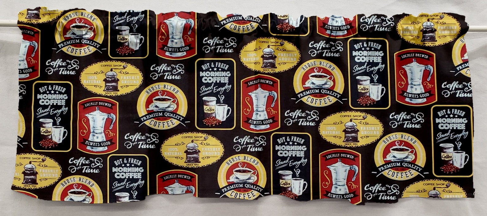 Morning Coffee Valances by Penny's Needful Things (Two Valance Panels ...
