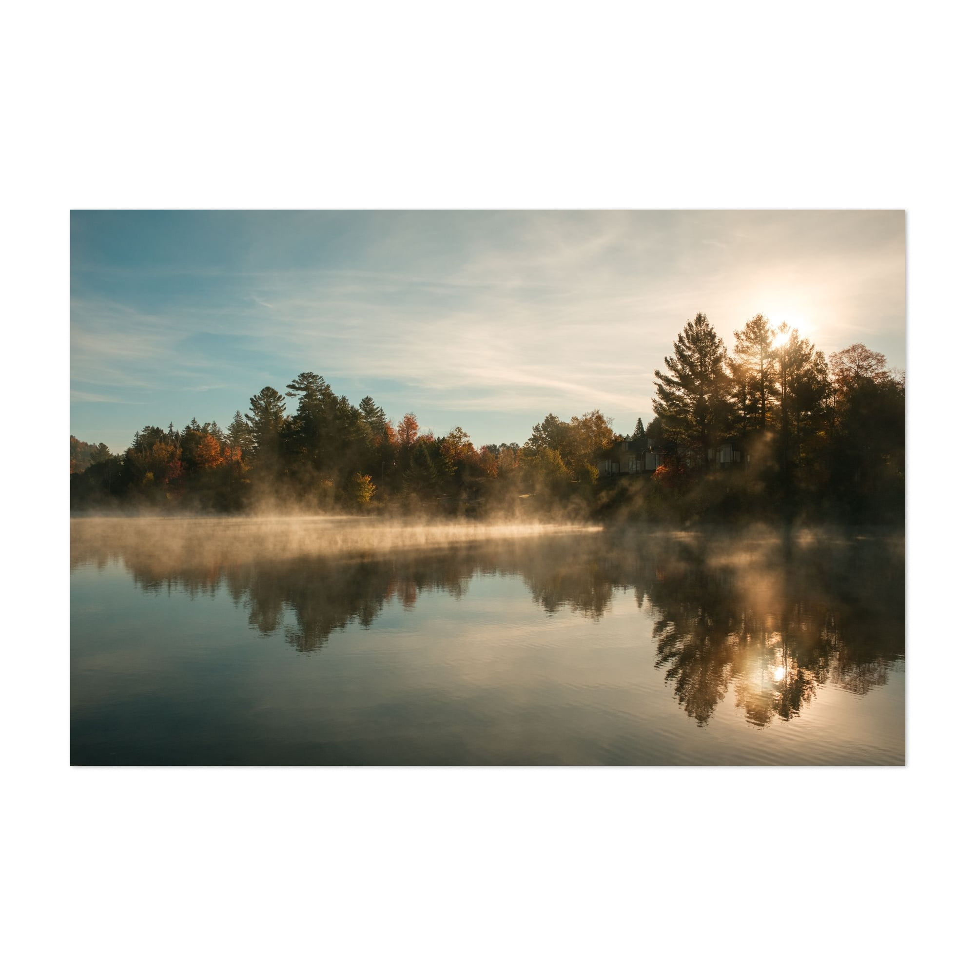 Morning Fog on Lake Placid - Lake Placid New York Photography Autumn ...