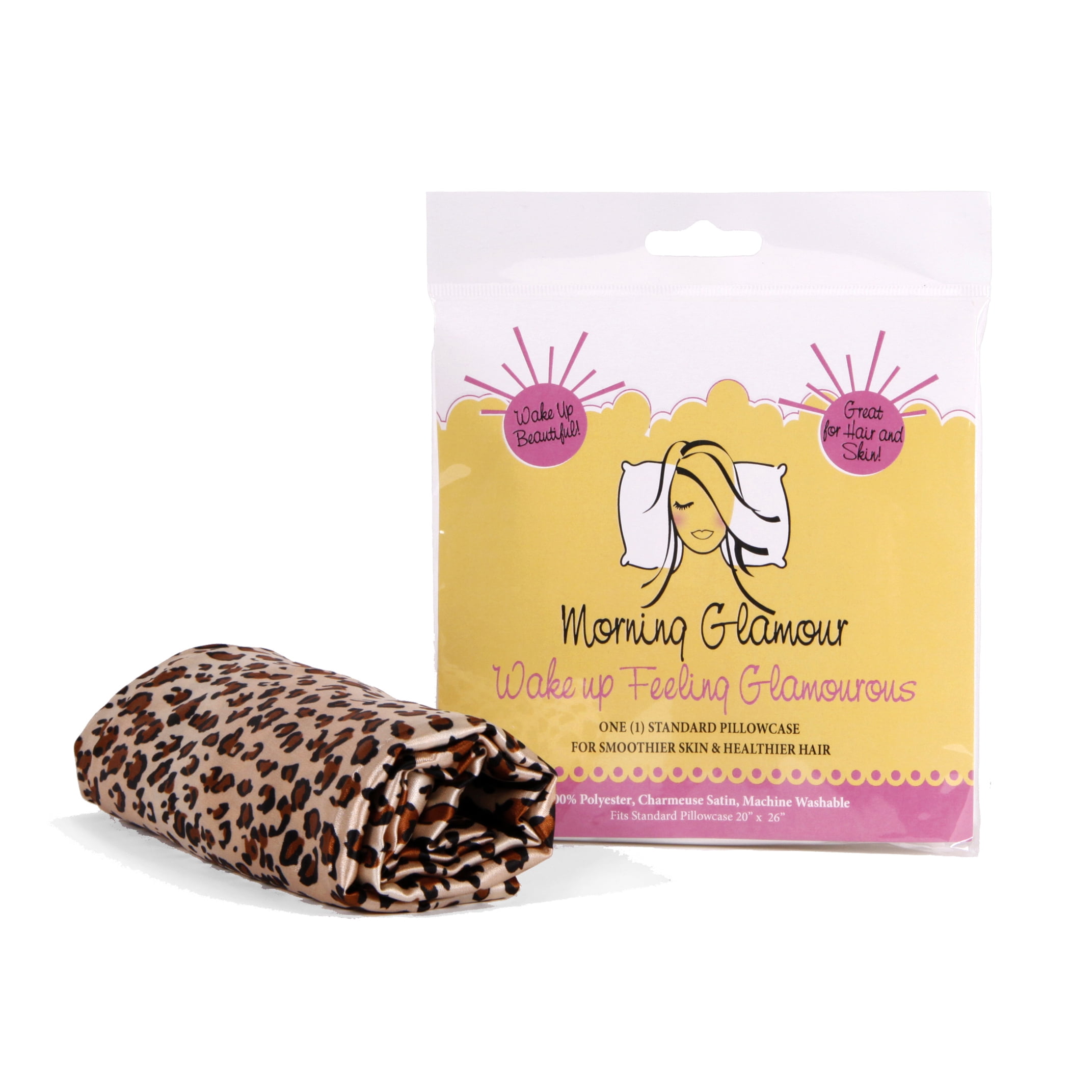 Morning Glamour 600 TC Satin Single Pack Standard Pillowcase Leopard ...