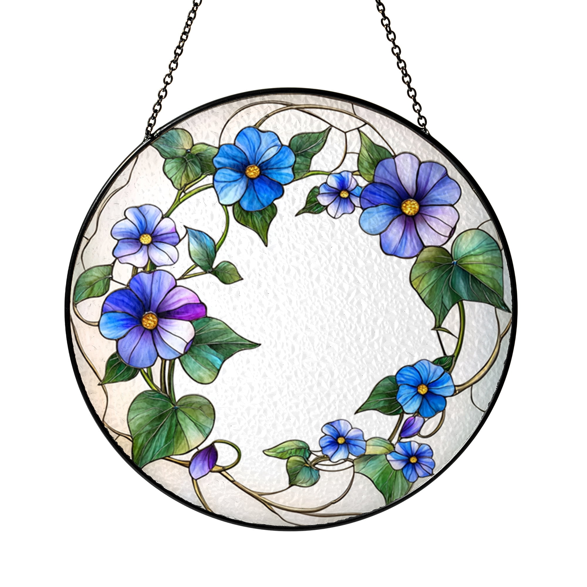 Morning Glory Floral Scene Suncatcher – Nature Window Decor - Walmart.com