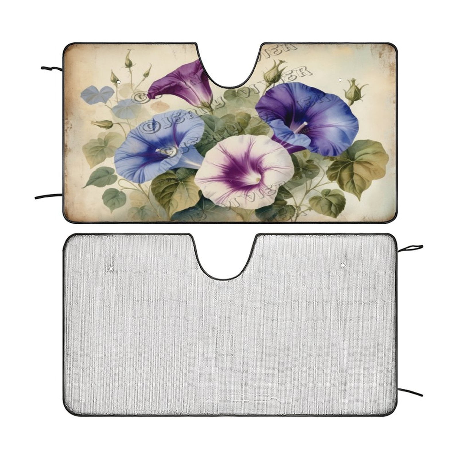 Morning Glory Flower Car Windshield Sun Shade Universal Fit Car Front ...
