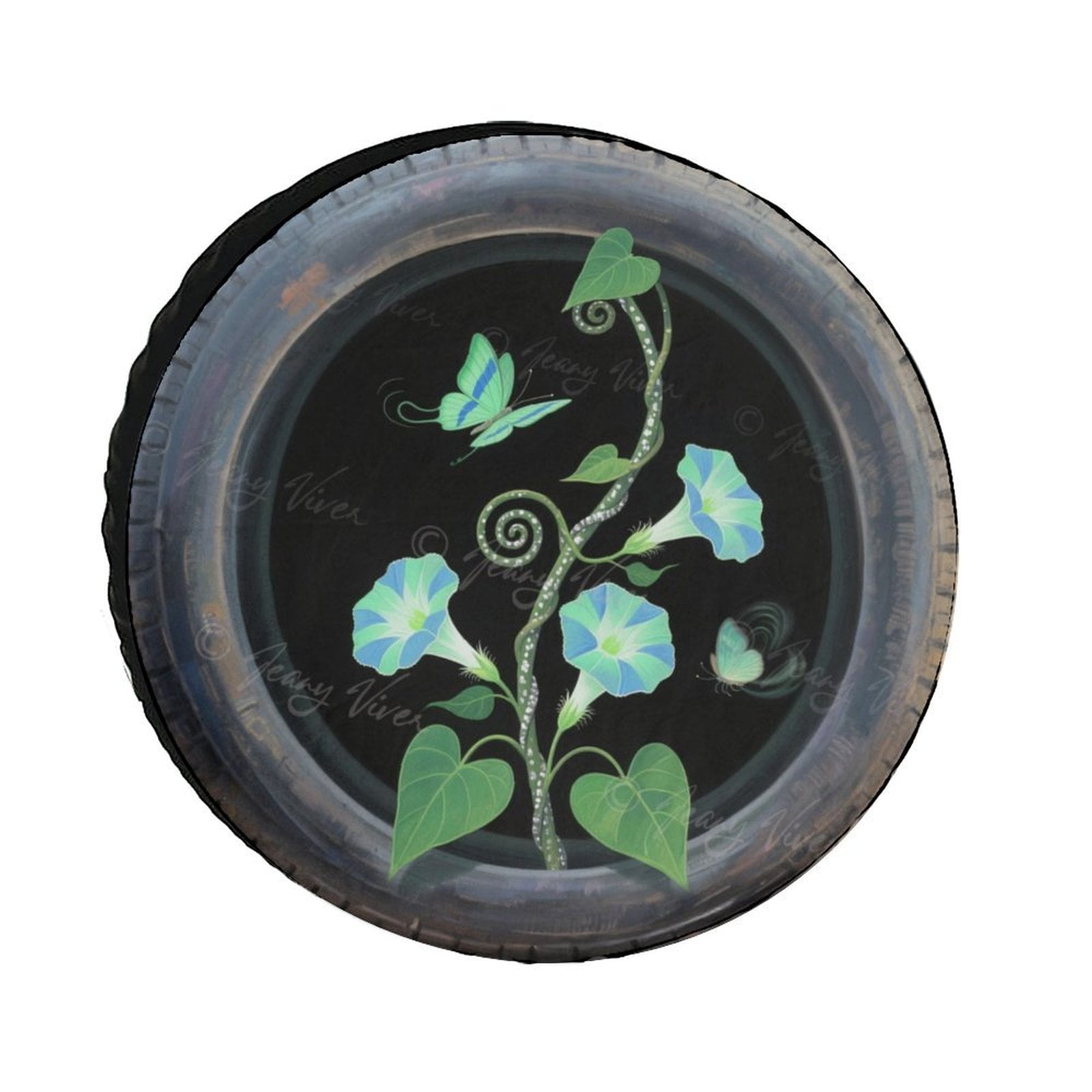Morning Glory Spare Tire Cover Waterproof Dust-Proof Universal 34 Inch ...