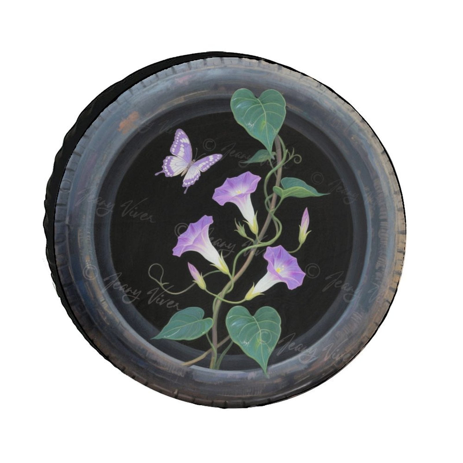 Morning Glory Spare Tire Cover Weatherproof Sun Protection Wheel Tire ...