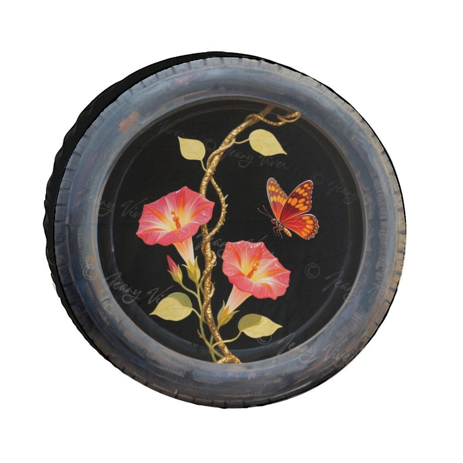 Morning Glory Spare Tire Cover Wheel Protectors Weatherproof Universal ...