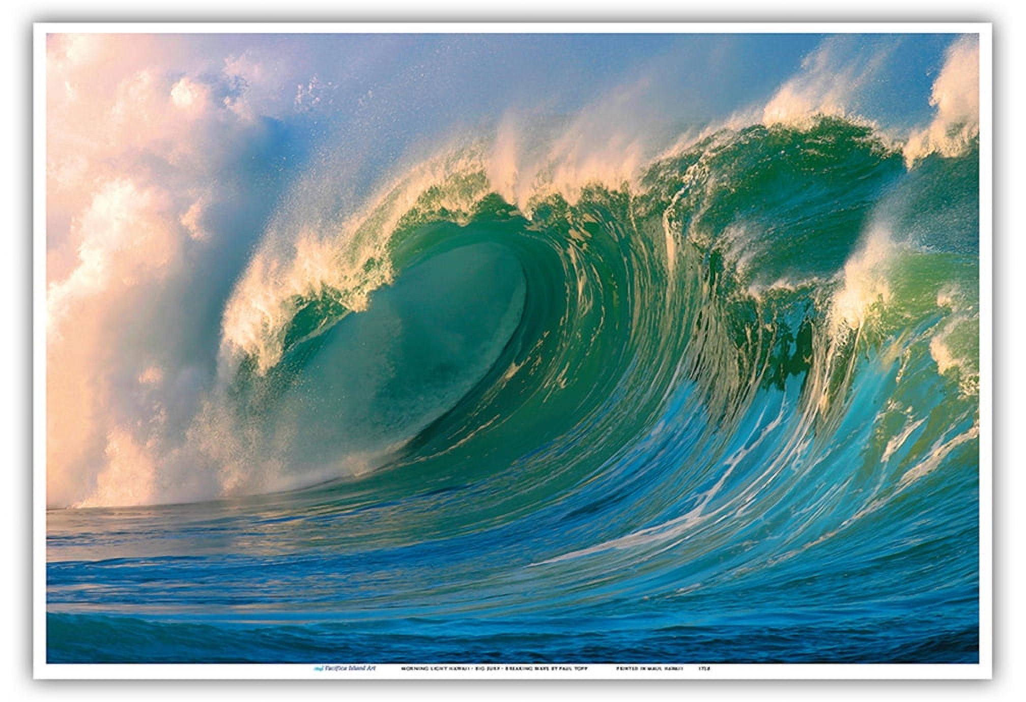 Morning Light Hawaii - Big Surf - Breaking Wave - From an Original ...