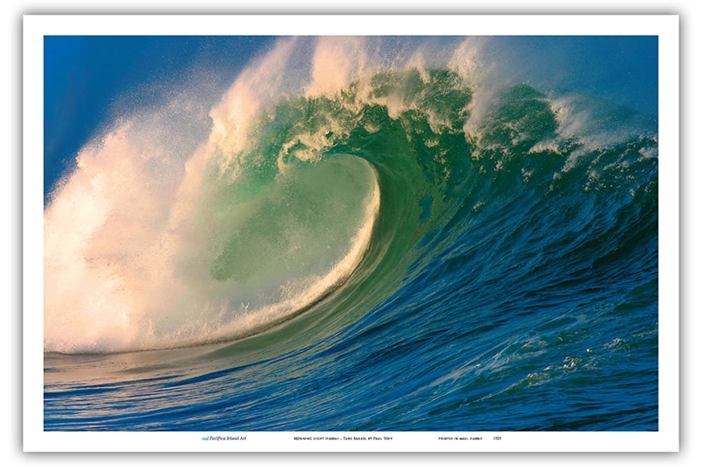 Morning Light Hawaii - Tube Barrel - Breaking Wave - From an Original ...