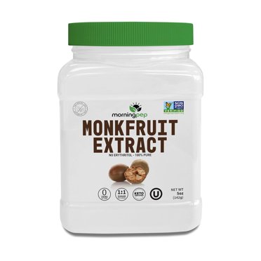 Monk Fruit Sweetener No Erythritol (25X Sweeter Than Sugar) Zero ...