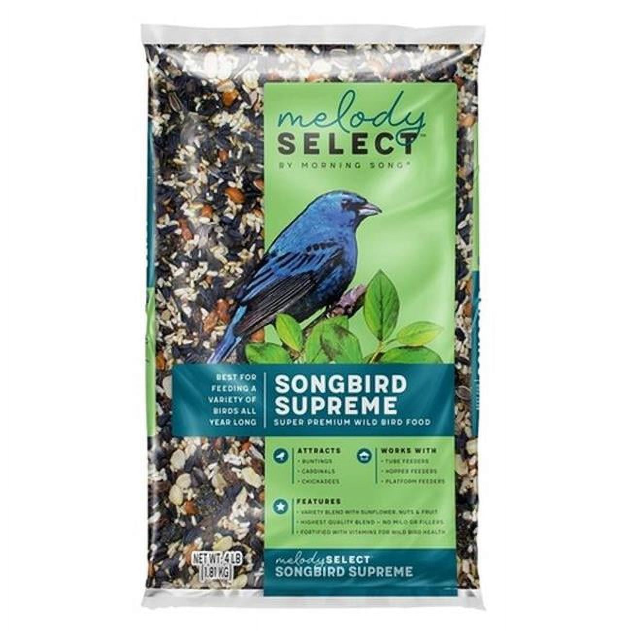 Morning Song 14061 Songbird Supreme Flavor Wild Bird Food, 4 Lb ...