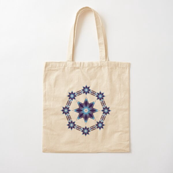 Morning Star Circle (Blue) Cotton Tote Bag Canvas Tote Bag, Family Gift ...