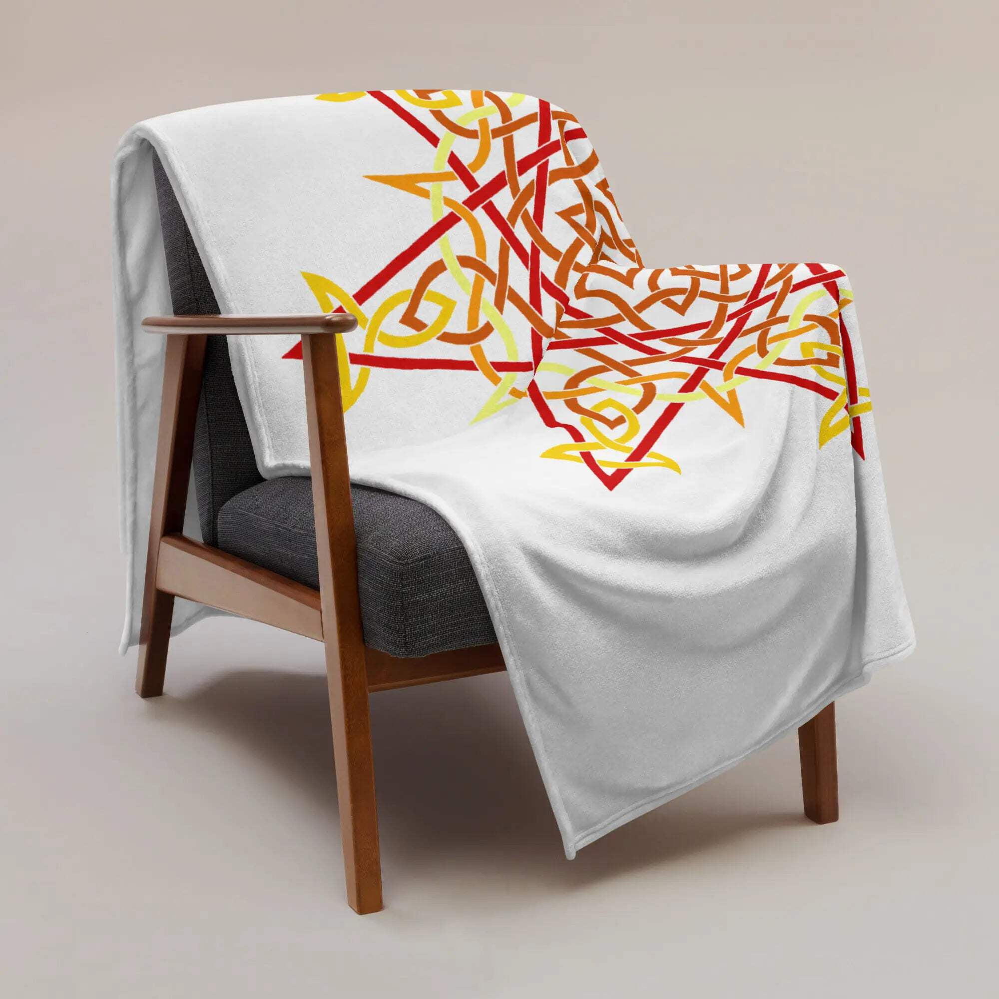 Morning Star Fire - Fire Colour Flat - Throw Blanket - Walmart.com