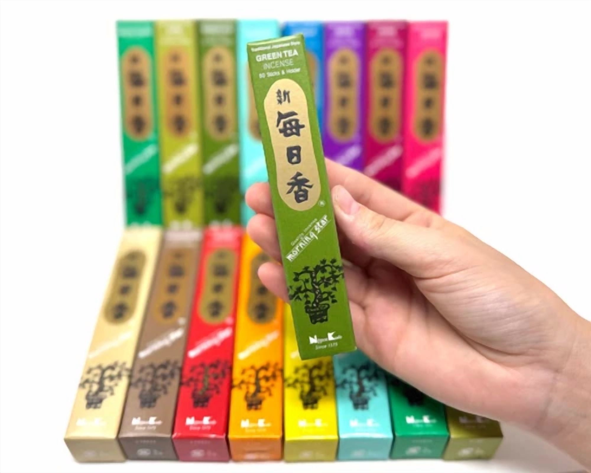 Morning Star Green Tea Incense Sticks, Pack Of 50 (Japanese Nippon Kodo ...