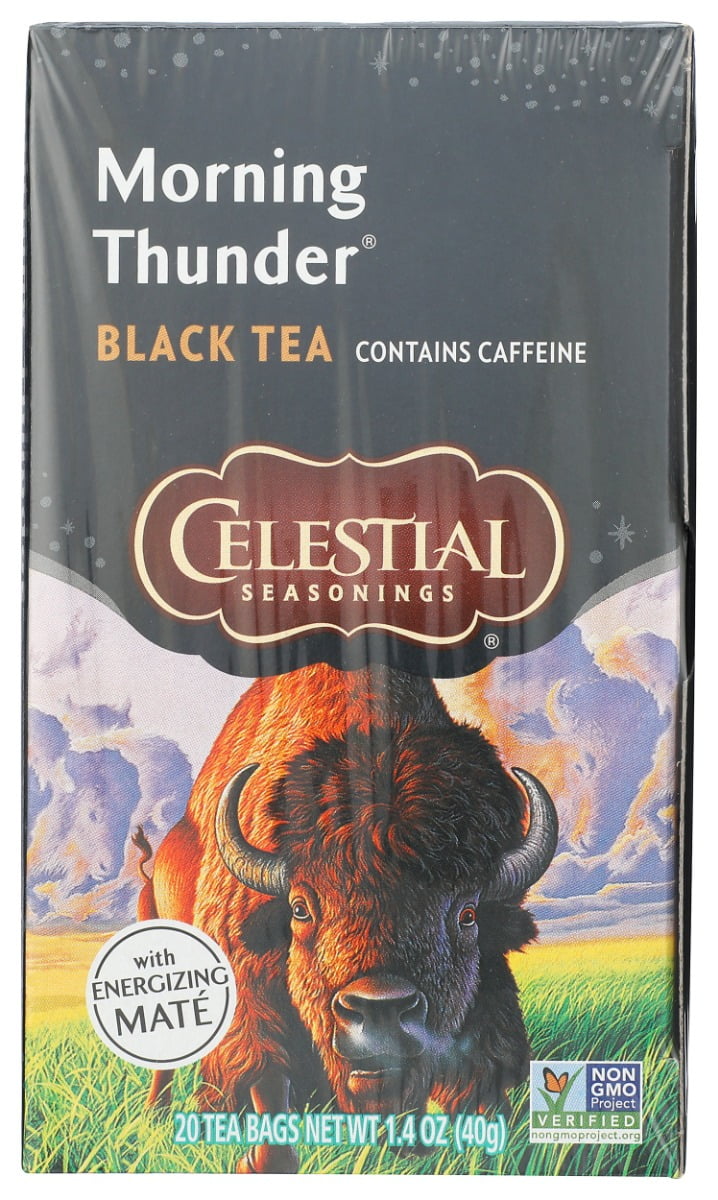 Morning Thunder Contains Caffeine 20 Tea Bags, 1.4 oz, 1 Pack - Walmart.com