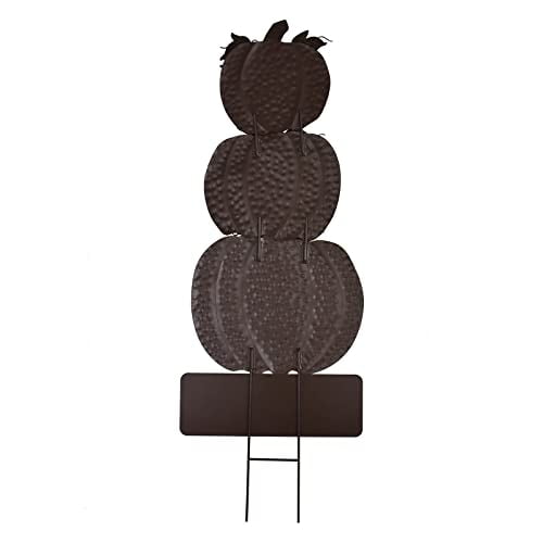 Morning View Fall Yard Decorations Outdoor Metal Pumpkin Garden Stakes ...