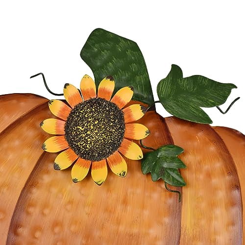 Morning View Fall Yard Decorations Outdoor Metal Pumpkin Garden Stakes ...