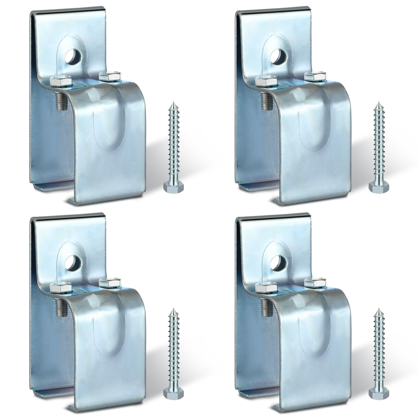 MorningRo 4 Sets Barn Door Rail Bracket with Bolts Heavy Duty Exterior ...