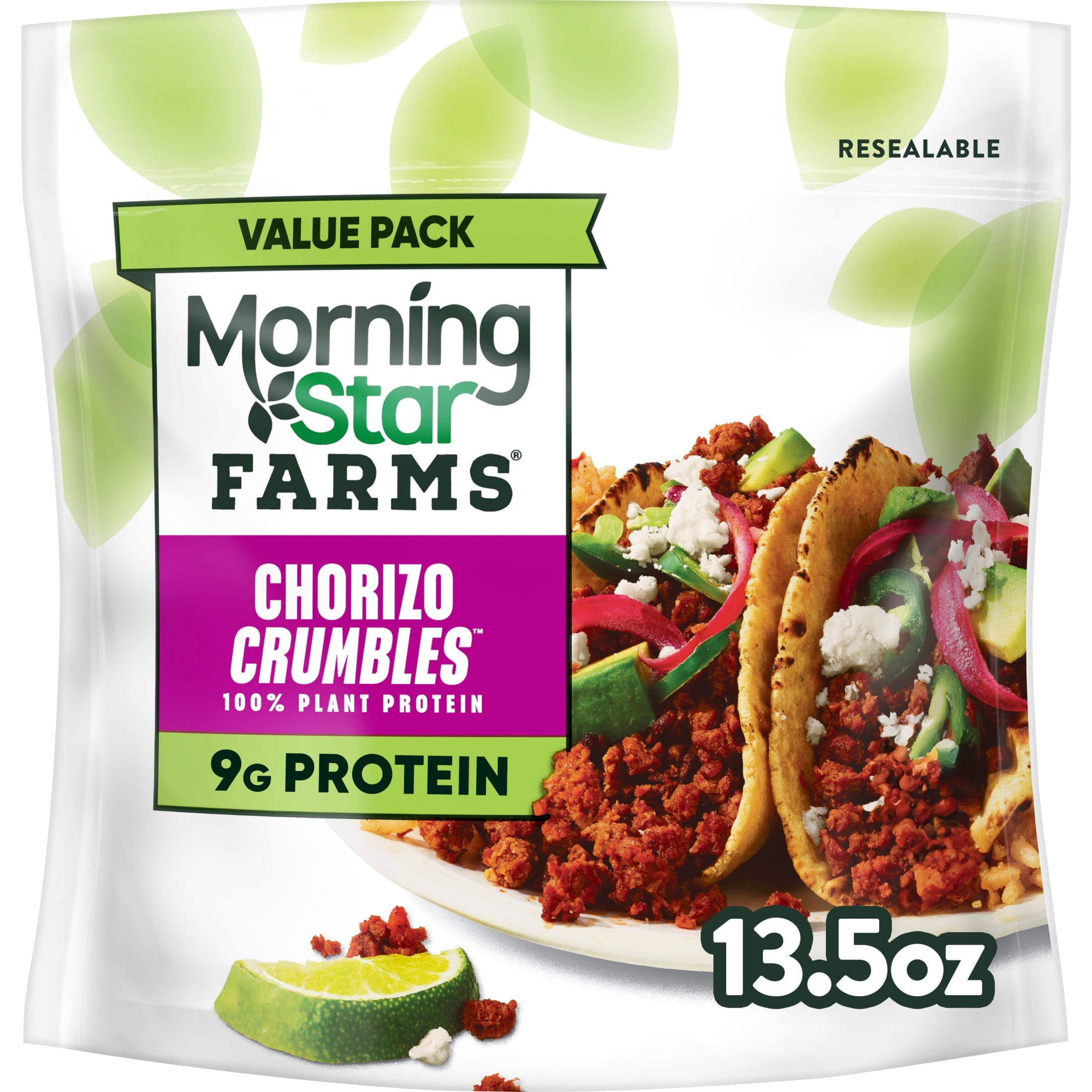 MorningStar Farms Meal Starters Vegan Chorizo Plant Based Crumbles, 13. ...