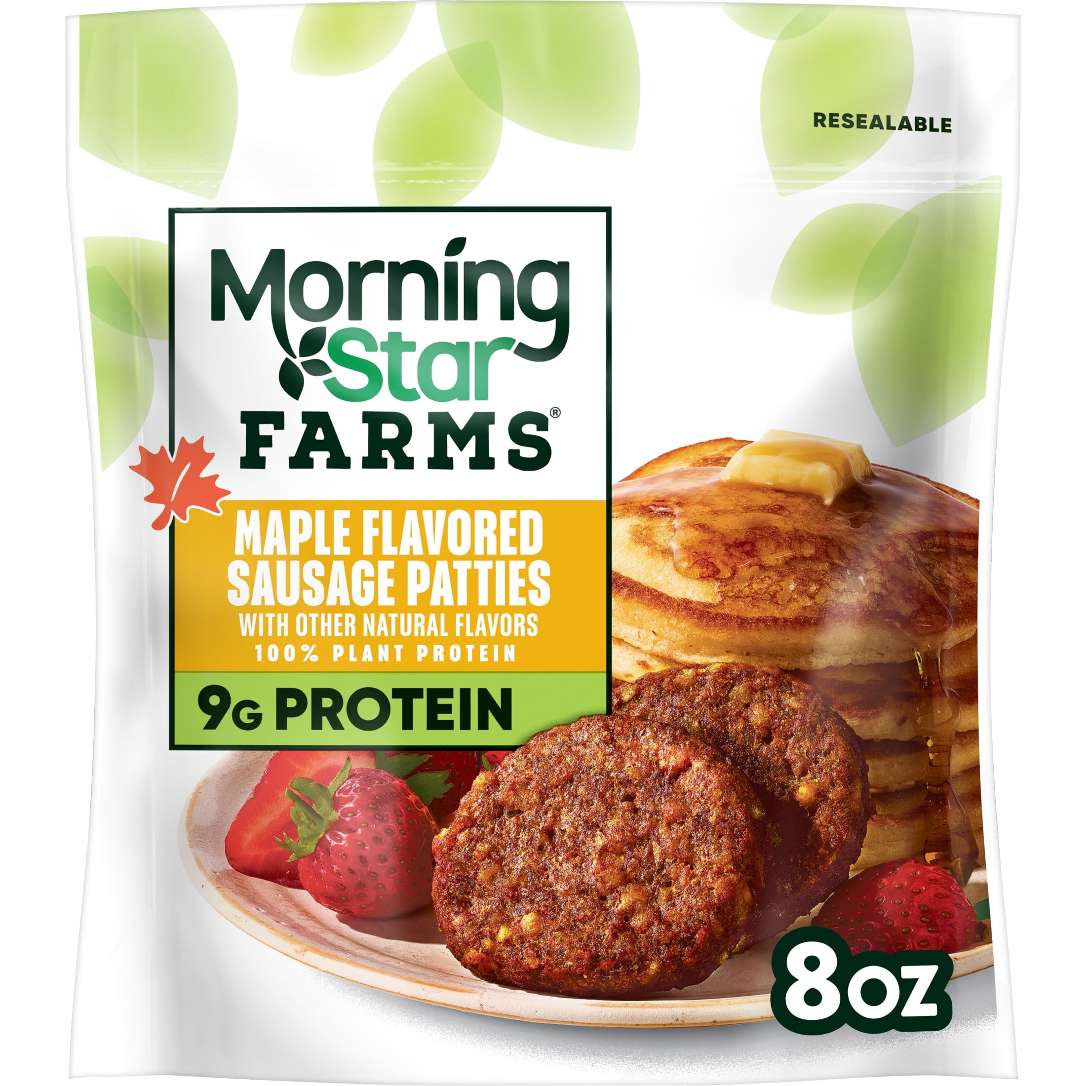 MorningStar Farms Vegan Maple Flavored Plant-Based Breakfast Sausage ...